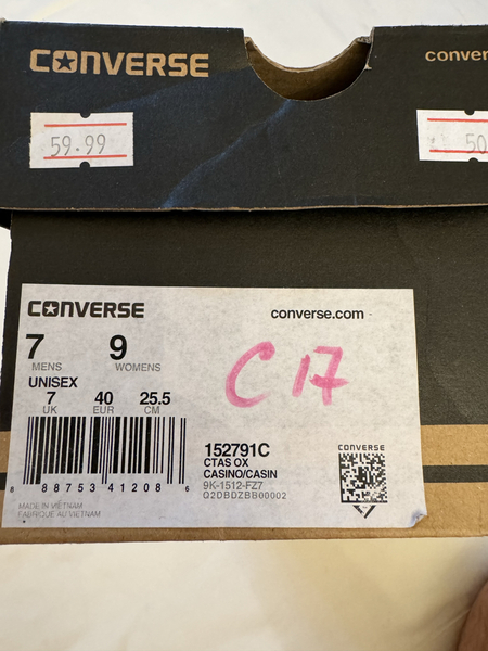 Мужская или женская обувь Converse