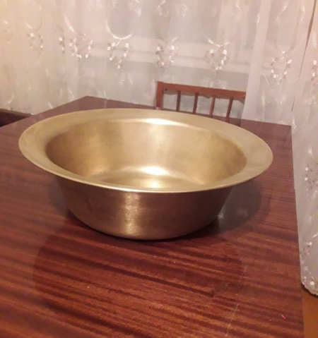 Таз латунный, большой