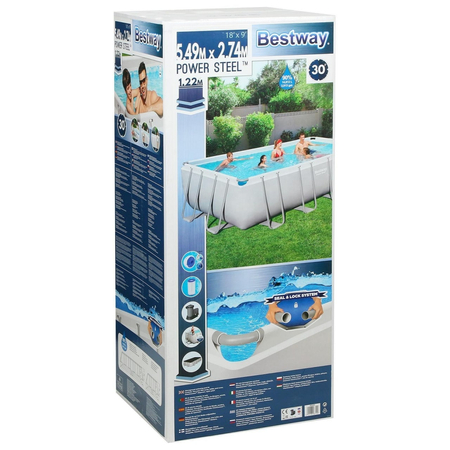 Бассейн каркасный Bestway 549 × 274 × 122 см. Basseyn karkasniy
