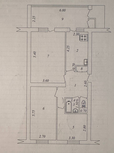 Продается квартира 3/4/4 80,45м2 на Ц-2