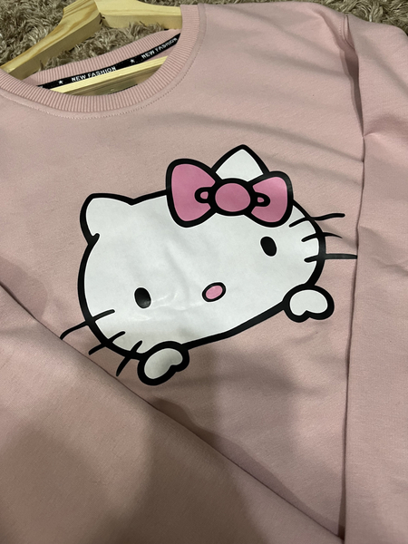 Розовое худи с hello kitty