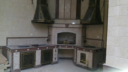 Кладка каминов, барбекю, печей и очагов. Облицовка мрамором, гранитом.