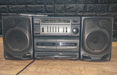 aiwa ca-wr67he магнитофон Япония дека aux радио кассеты всё работает