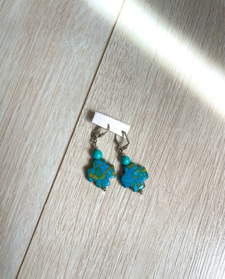 сережки крестики