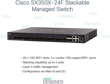 Стекируемый управляемый коммутатор Cisco SX350X-24F