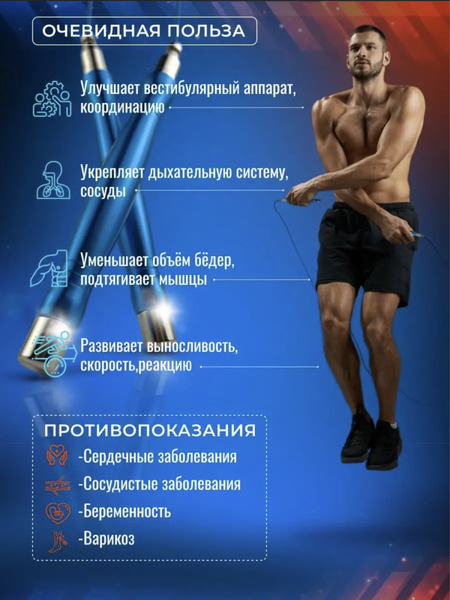Скакалка, прыгалка скоростная спортивная про