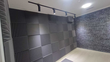 Acoustic foams, panels, diffusers.