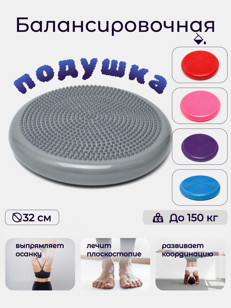 Балансировочная подушка, напольный, круглый коврик для занятия йоги