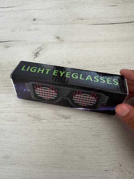 Светящие очки led с надписью , клубные очки , очки тусовочные