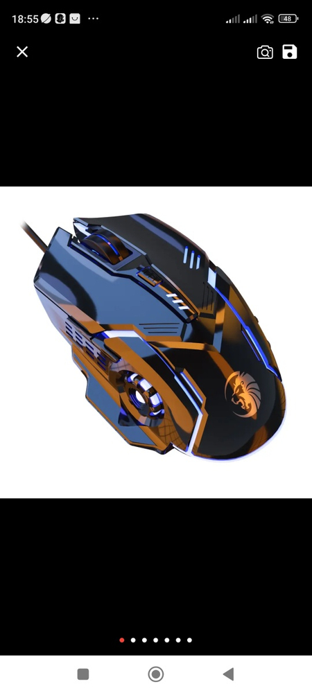 Мышь проводная skylion f7