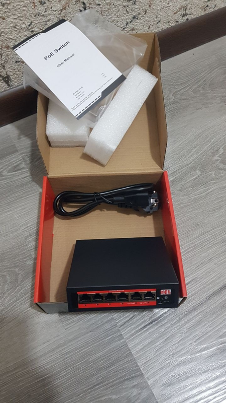 Poe xab 4 talig kamera uchun. пое хаб для ip камеры видеонаблюдения