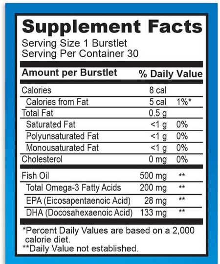 Kids Smart DHA Omega-3, Fish oil 500 mg, 30 капсул