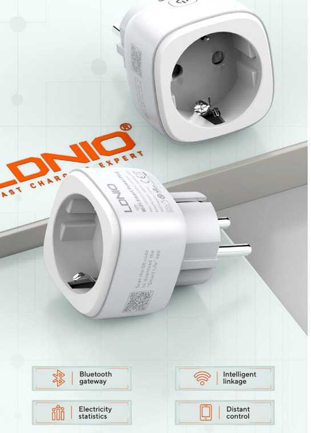 LDNIO 16A Умная розетка Wi-Fi EU 4000W rz1
