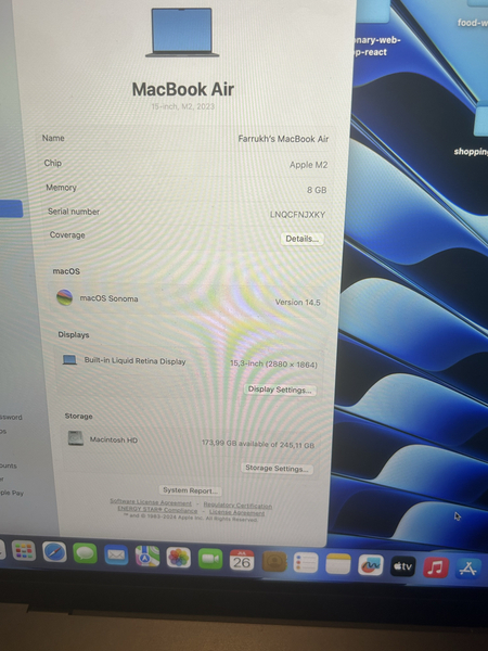 Macbook air m2 15inch