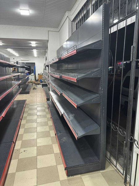 Продуктовый стеллаж торговый стеллаж. стеллаж для магазина витрина