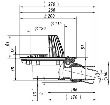 Воронки кровельные серии VB 520 трапы для балконов