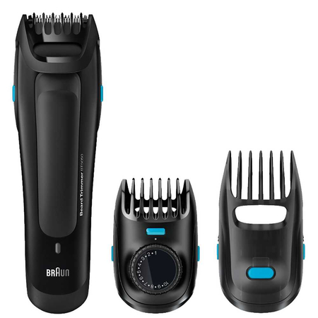 Триммер Braun Beard Trimmer BT5050 черный/голубой