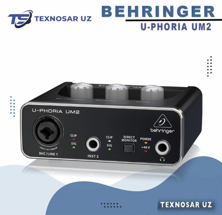 Профессиональна внешняя звуковая карта BEHRINGER U-PHORIA UM2