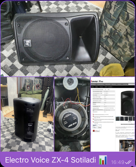 Elecro Voice  ZX 4 sotiladi robochiy sastayani