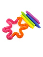 Игрушка антистресс, трубка гармошка Pop tubes, 15 см, набор из 12 шт