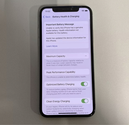 Iphone XS 256gb white Face bor