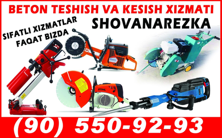Beton va asfalt teshish, buzish, kesish