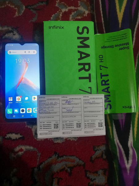 Infinix smart 7 kafolati bilan