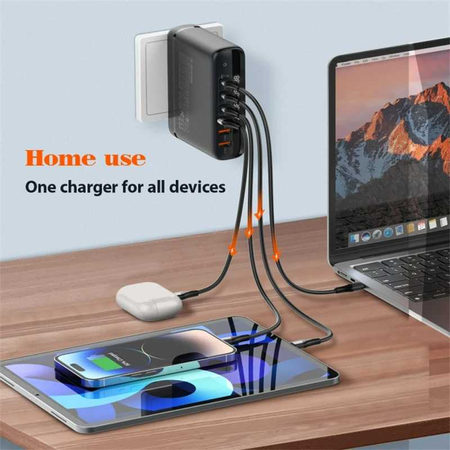 LDNIO A6140C 140 Вт Быстрая зарядка 6 USB-портов светодиодный дисплей