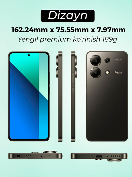 Смартфон Xiaomi Redmi Note 13 Pro, 8/128/256GB, 12/512 GB, 6.67