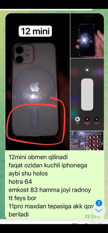 12 mini faqat obmen