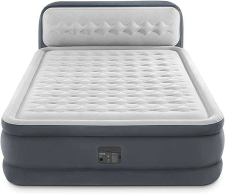 Надувная кровать Intex Headboard Airbed 64448, 236х152 см, темно-серый