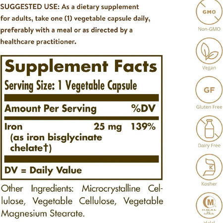 Solgar Gentle Iron — идеально подходит для чувствительного желудка.