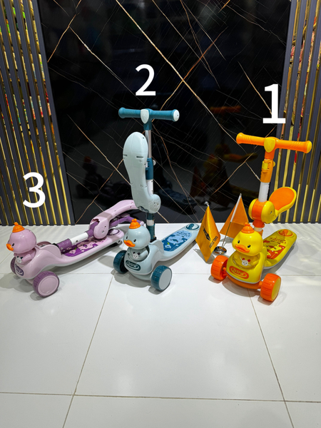 2в1 Складной самокат Castle Toys uz с музыкальной