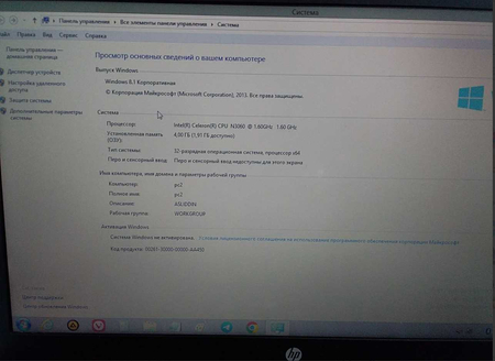 notebuk noutbuk HP б/у CPU intel celeron N3060 1.6 Ghz