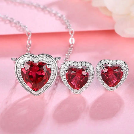 Серьги и кулон из серебра 925 пробы