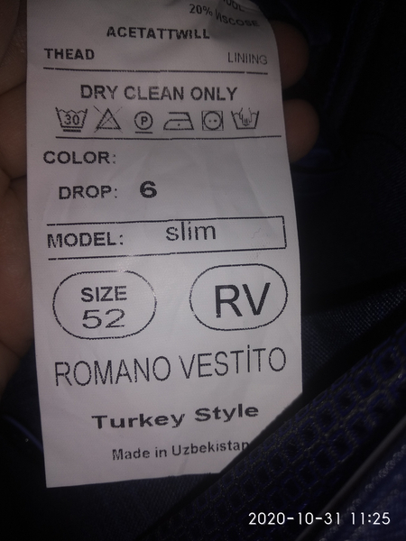 Kuyovlik Kastyum shim galstuk jaket bilan sotiladi
