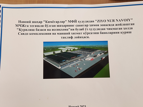 Bozor kurilishiga hamkor kerak 250ta dukon