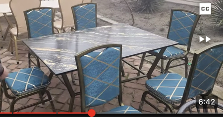 Metal dan tayyorlangan stol va stullar