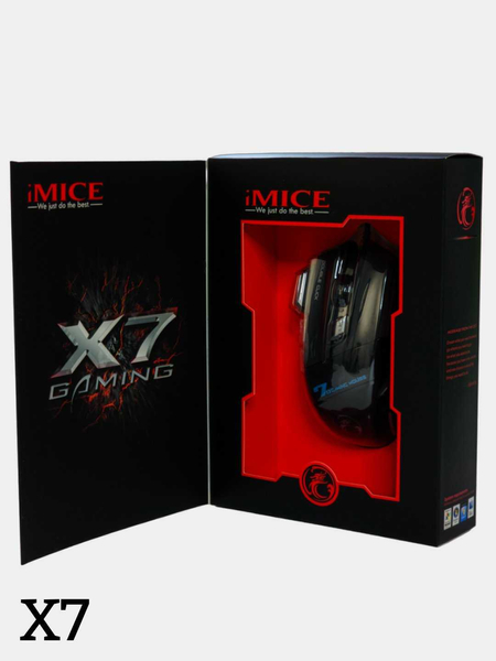 Геймерская мышь iMICE X7 проводная, лазерная, игровая мышь