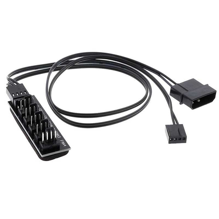 Fan hub хаб для корпусных вентиляторов 4пин X5 Molex