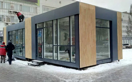 savdo pavilyonlari, turar-joy va noturar. Dostavka