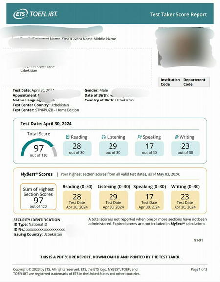 Toefl ibt support