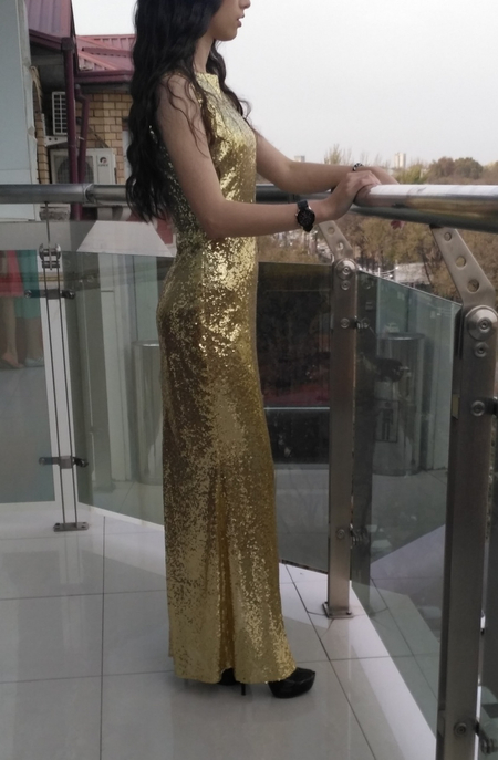 Скидка! Платье вечернее с пайетками, XS/S/М size