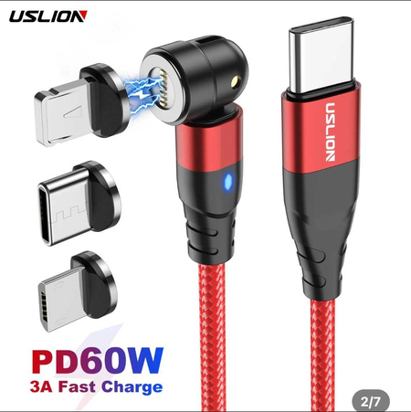 Магнитный зарядный провод/кабель (USB переходник, iPhone, Type C)