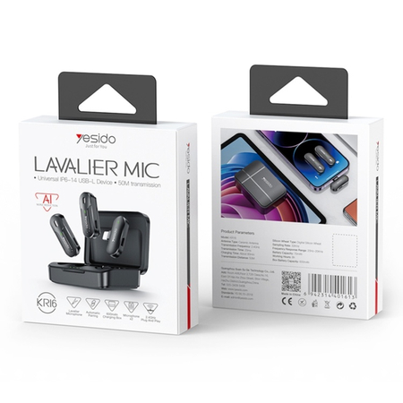 Yesido KR16 Lightning & KR17 Type c Lavalier Mic / Петличный микрофон