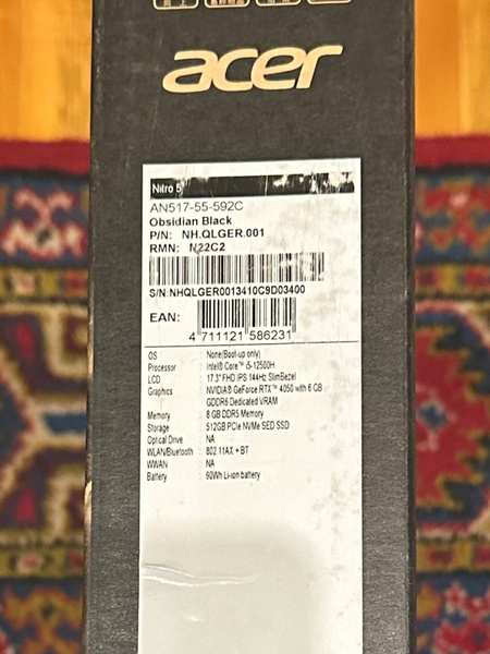 Ноутбук игровой acer nitro 5