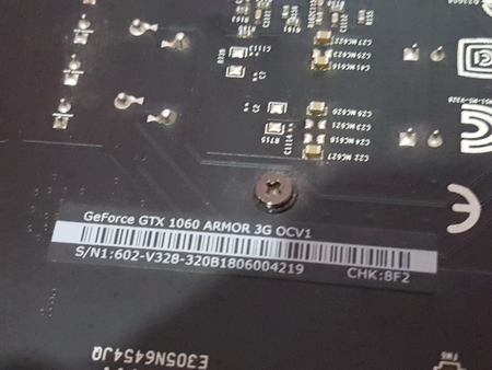 Msi GTX1060 3GB Armor.