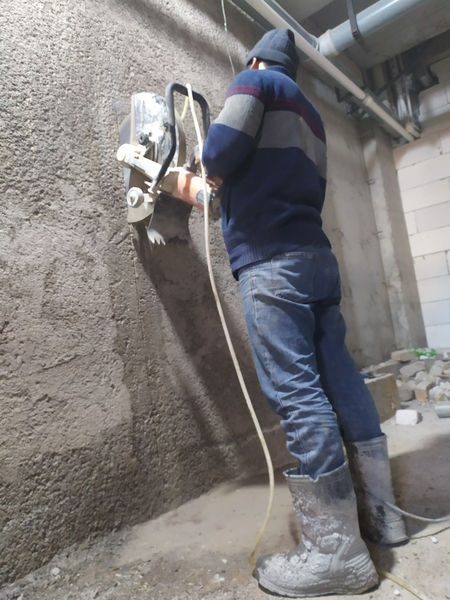 beton teshish kesish