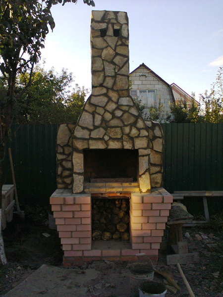 Кладка балкон и каминной печь
