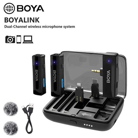 BOYALINK — это беспроводная микрофонная система с двумя каналами 2.4G.